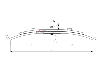Рессора задняя для прицепа Great Dane 3 листа TRA2728